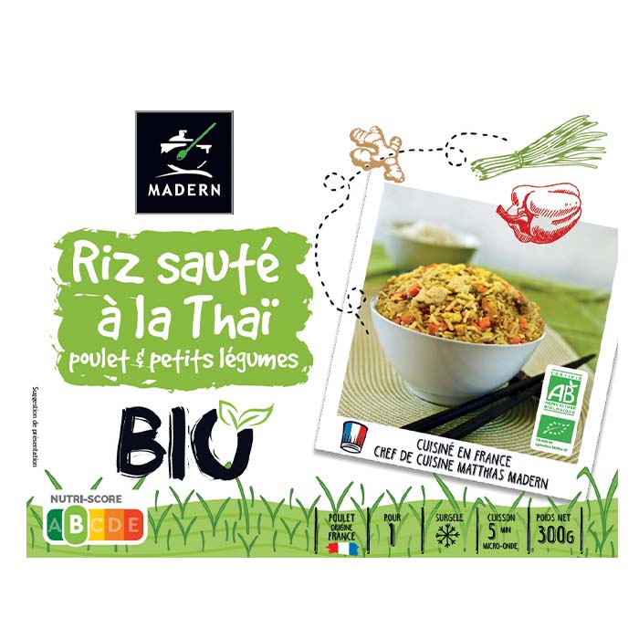 Riz sauté Thaï légumes Bio Riz sauté Thaï légumes Bio
