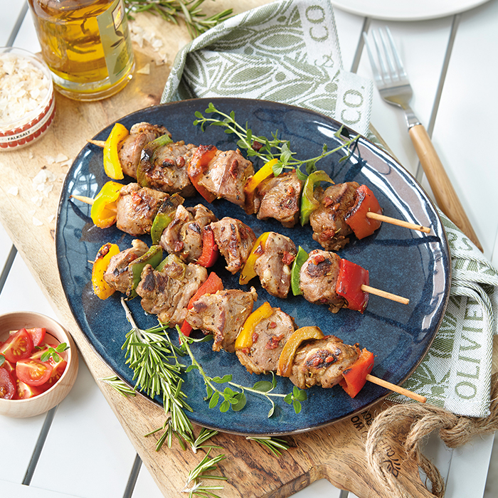 4 Brochettes d'agneau provençale