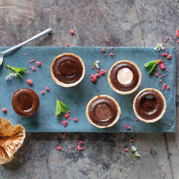 6 Mini moelleux trois chocolats