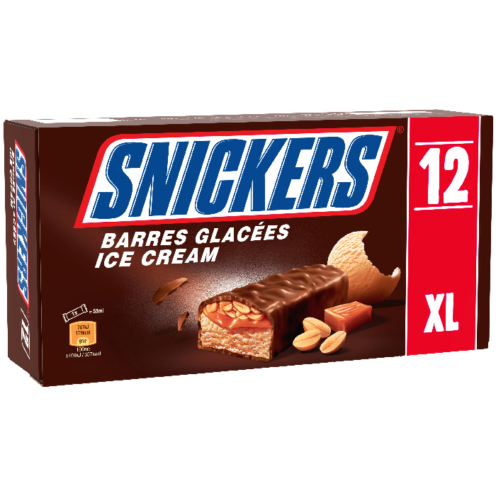 6 Snickers chocolat blanc
