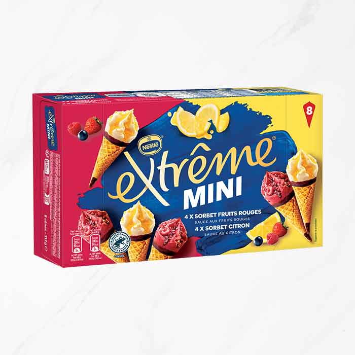 8 Mini cônes citron fruits roug