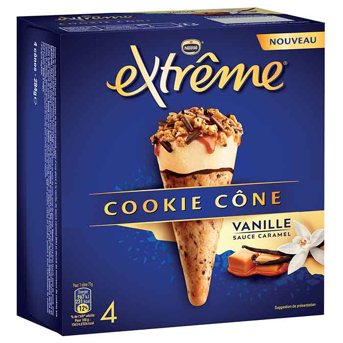 6 Cônes Extrême happy cookie